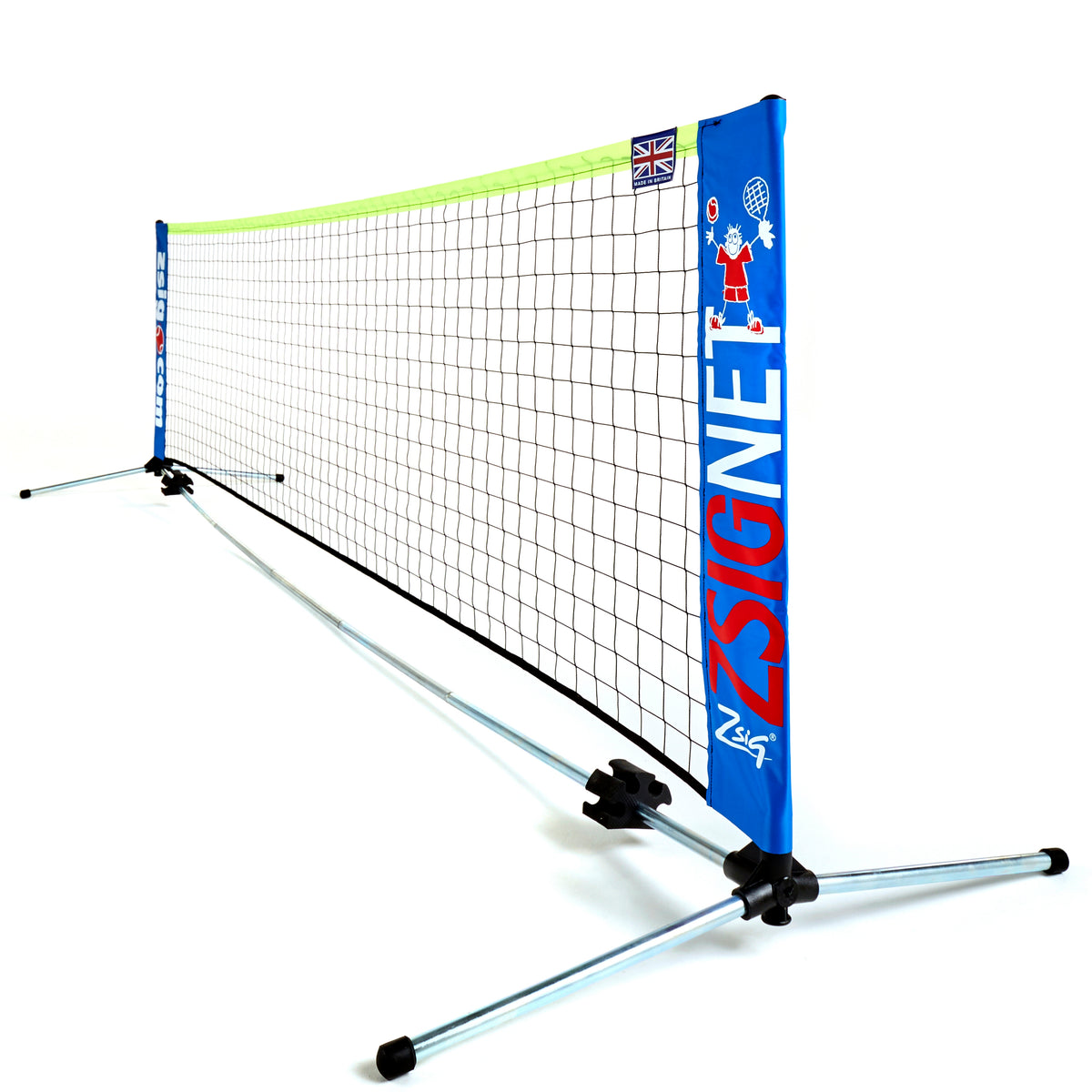 Mini Tennis Net at 3m. Zsig's value UK-made Zsignet.
